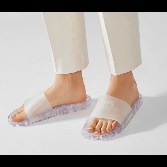 Coach | Shoes | Coach Premium Clear Logo Premium Sliders | Poshmark
